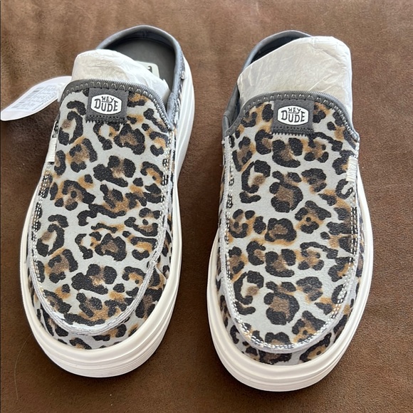 Hey Dude | Shoes | Hey Dude Austin Lift Classic Slipon Sneakers Leopard ...